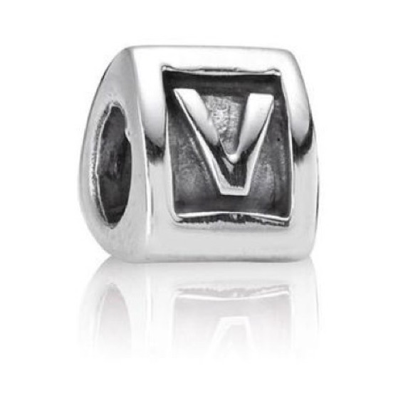 Pandora | Jewelry | Authentic Pandora Letter V Charm Retired | Poshmark